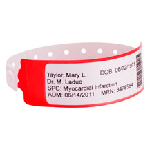 Poly Adult Label Shield Wristbands | Identiplus