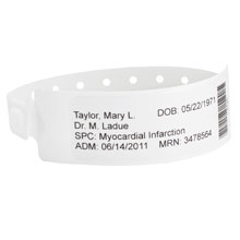 Poly Adult Label Shield Wristbands | Identiplus