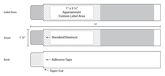 Tyvek® Adult Label Shield Wristband | Identiplus