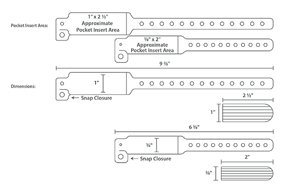 Vinyl 2 Adult / 2 Infant Insert Wristbands | Identiplus